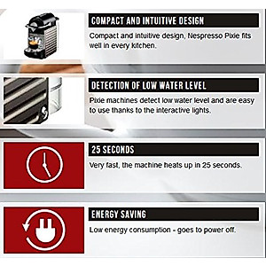 Nespresso Pixie Espresso Maker, 24oz Electric Titan (Discontinued Model)