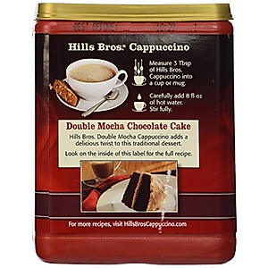 Hills Bros. Coffee Instant Cappuccino Double Mocha, 16-Ounce Jars (Pack of 6)