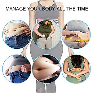 YUANGUNGUN Waist Trainer for Women Men,Adjustable Body Shaper,Waist Trimmer Cincher with Dual Belly Band for Weight Loss Slimming Sauna Sweat Belt Back Support for Fitness Workout Gym (Size S) Rose