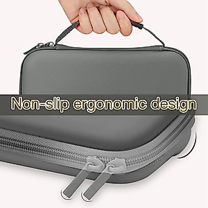HEYSTOP Compatible with Switch Lite Carrying Case, Switch Lite Case with Soft TPU Protective Case Games Card 6 Thumb Grip Caps for Nintendo Switch Lite Accessories Kit(Grey)