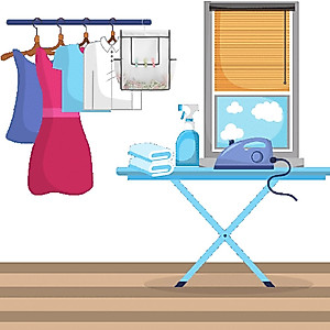 ALYER Clothpin Storage Bag with Hanger,Multipurpose Hanging Shower Basket Holder with a Large Opening (Gray Edge)