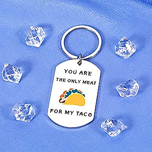 Husband Birthday Gifts from Wife Naughty Keychain Funny Valentines Gifts for Boyfriend Anniversary Present for Soulmate Taco Gifts for Hubby Fiance Lover from Wifey Fiancee