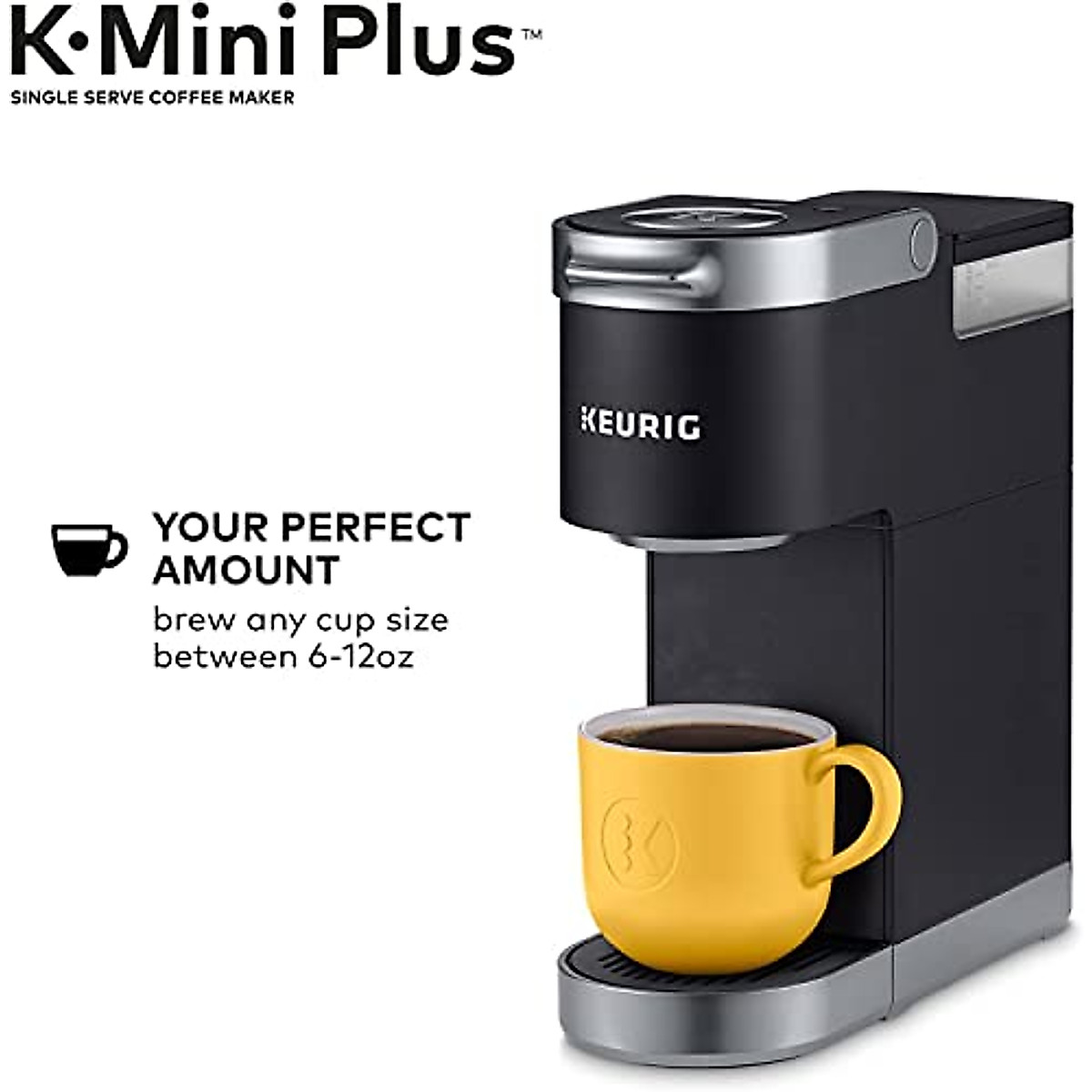Keurig K-Mini Plus Coffee Maker, Single Serve K-Cup Pod & Keurig K-Cup Pod & Ground Coffee Storage Unit