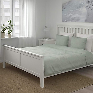 IKEA Bergpalm Duvet Cover and Pillowcases Green Stripe 104.231.84 Size: Full/Queen (Double/Queen)