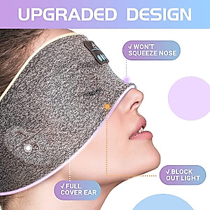 Sleep Headphones Wireless Bluetooth Headband - Comfy Sleeping Eye Mask Headset, Sport Head Band Earbuds Electronics Tech Gadgets Christmas Stocking Stuffers Birthday Gifts for Women Men Running