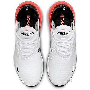 Nike Men's Air Max 270 Running Shoes (White/Hot Punch/Black, us_Footwear_Size_System, Adult, Men, Numeric, Medium, Numeric_9)