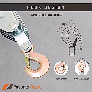 Favorite-trade Poly Rope Hoist Pulley Block, 4000 LB 2 Ton 65 Feet of 3/8 “, 7:1 Lifting Power, Pulley Hoist For Lift Furniture, Motorcycles, Bicycles