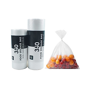 700 Count- Variety Heavy Duty Plastic Produce Bag On A Roll, Small & Medium 7.9"x11.8" & 9.8"x13.8", BPA-Free, Clear, Food Grade, Fruits, Vegetables, Bread & More
