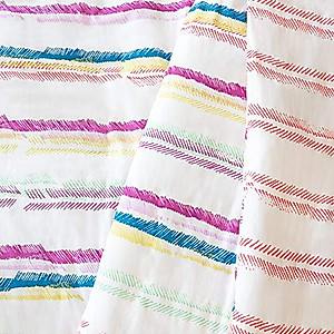 Refinery29 | Paulina Bedding Collection Modern Reversible Luxury Ultra Soft Comforter, All Season Premium 4 Piece Set, Design for Home Hotel Décor, (Full/Queen, White)