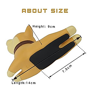 Cute Cell Phone Holder Stand for Desk, Meroqeel iPhone Mount for Office Tablet Accessories Gifts, Cool Desktop Decor Gadgets to Support Your Cellphone for Men Women Boys Girls - Kawaii Dog Shiba Inu