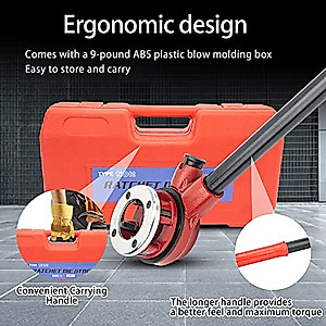 Ratchet Pipe Threader Kit, Ratcheting Pipe Threading Tool Set with 4 Dies 1/2" 3/4" 1" 1-1/4",for Professional Cutting & Pipe Threaders