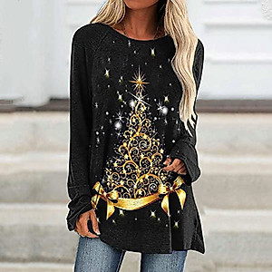 Women Ugly Christmas Sweartshirt Womens Gauze Button Down Shirt Dressy Casual Christmas Sweater Snowman Graphic Turtleneck Swiss dot Blouses t Shirts v Neck Collared Fall Sweatshirts Flare Jeans for