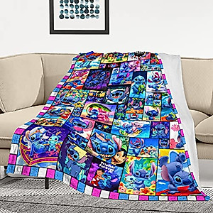 Cartoon Blanket Super Soft Flannel Throw Blanket Warm Comfortable Blanket Gifts for Adults All Season 50"X40"