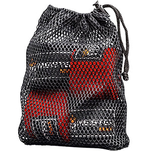 Meister Elite 180" Premium Adult Hand Wraps for MMA & Boxing - 2 Pair Pack w/Mesh Bag - Black/Blood Red