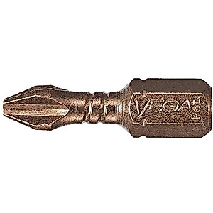 VEGA Professional Grade #2 Phillips Impact Driver Bits 1" Length P125P2A-10 (Pack of 10)