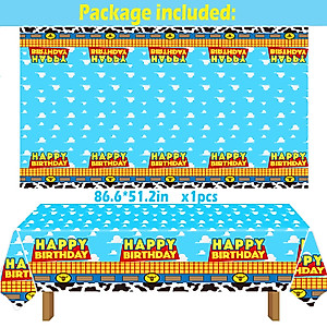 Xrjnfhi Cartoon Story 4th Birthday Party Supplies Reach Four The Sky Birthday Decorations include Balloon Arch kits Backdrop Banner Cake Cupcake Toppers Tablecloth for Boys Girls 4th Bday Decor