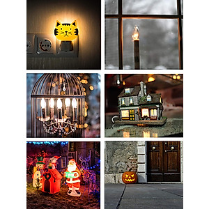 Mandala Crafts 7W 120v Night Light Bulbs Dimmable Himalayan Salt Lamp Bulbs - 12 C7 Bulbs E12 Small Bulbs for Christmas Village Light Bulbs Inflatable Light Bulb Replacement