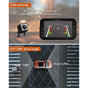 GMAIPOP Dash Cam Front and Rear, 1080P Dash Camera for Cars with SD Card, Dual Dashcams 3" IPS Screen, Dashboard Camera Recorder 170° Wide Angle,Accident Lock,Night Version,Motion Detection