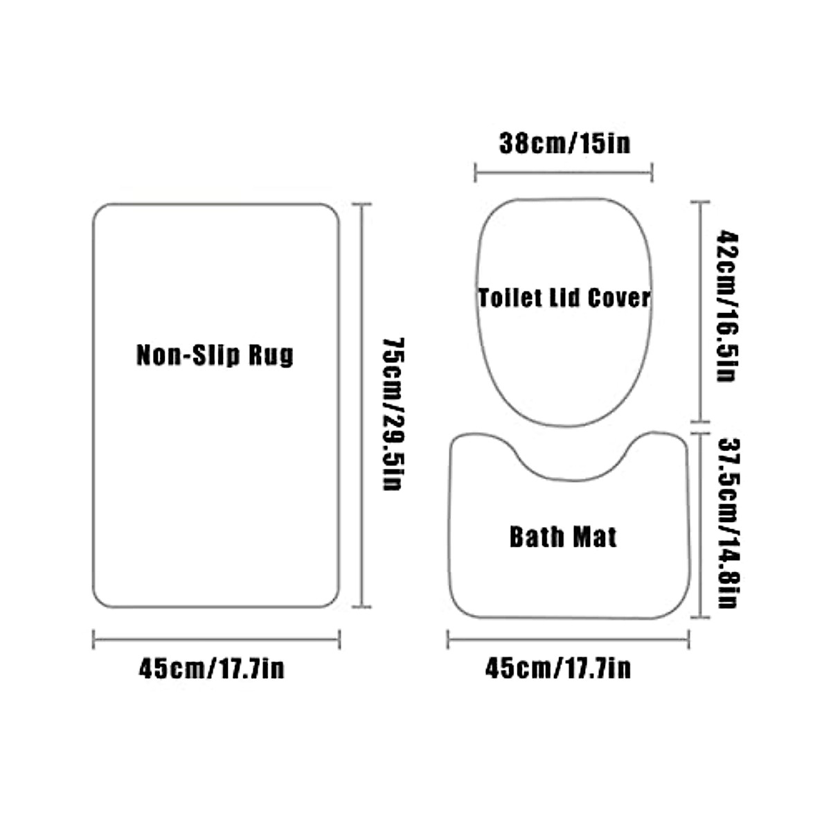 4Pcs Christmas Elk Grinch Shower Curtain Set with Non-Slip Rugs,Bath Mat and Toilet Lid Cover for Bathroom Weighted Lead Hem Polyester,New Year Xmas Winter Holiday Decor with 12 Hooks 72x72 in(50)