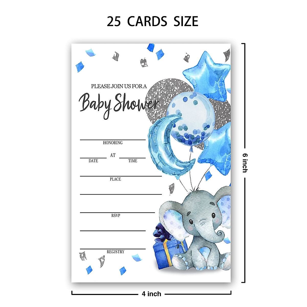 Baby Shower Invitation Set, Fill In Invites Cards, Books For Baby, Diaper Raffle, Thank You, Baby Shower, Each Design 25 Cards & Envelopes (Total 100 Cards) – (bb006-taozhuang)