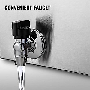 Commercial Soup Warmer 29.6 Qt Capacity, Electric Food Warmer Stainless Steel with Tap