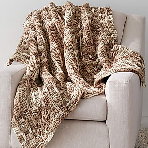 Bernat Blanket Yarn - Big Ball (10.5 oz) - 2 Pack with Patterns (Sonoma)