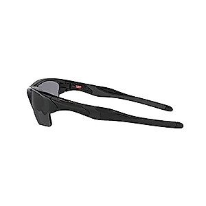 Oakley Men's OO9154 Half Jacket 2.0 XL Rectangular Sunglasses, Polished Black/Black Iridium, 62 mm + 1