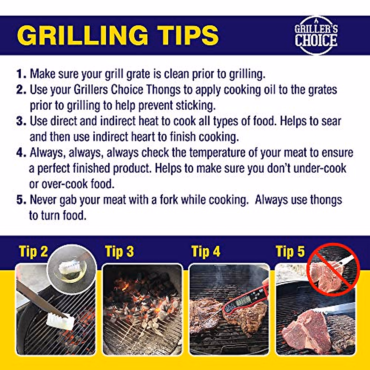 Grillers Choice Grill Basket - Large Non-Stick Commercial Basket With Handle For Outdoor Grilling. Designed By Chef, BBQ Judge. Barbeque Grilling Accessories By Grillers Choice.