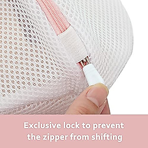 KATEI STORY Laundry Bag Bra Washing Bags Set Of 3 High Permeability Fine Mesh Bra Bag Reusable Bra Bags With Exclusive Lock To Prevent The Zipper From Shifting…