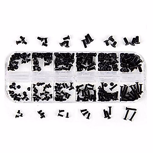 Screw 240 Pcs Notebook Computer M2 M2.5 M3 Screw Suit Micro-Type Digital Electronic Screw Metric System M2 M2.5 M3 Laptop Screw Set - (Color: Black)