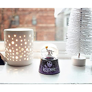 Disney The Nightmare Before Christmas Zero 3-Inch Mini Light-Up Snow Globe with Swirling Glitter