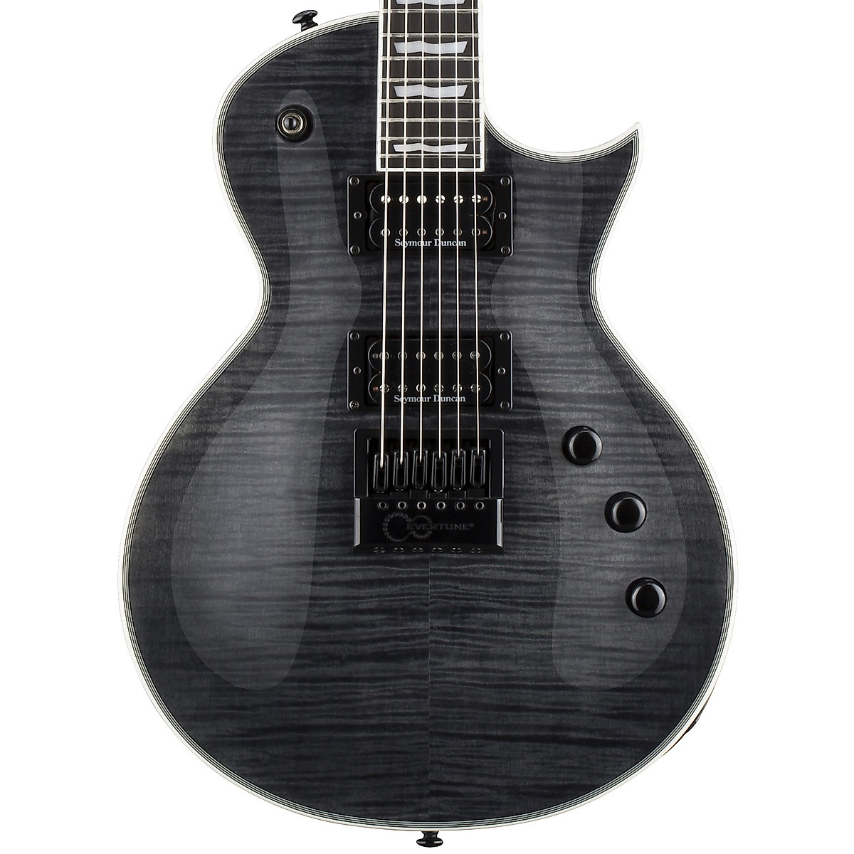 ESP LTD EC-1000FM Evertune Electric Guitar, See Thru Black