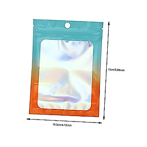 GLEAVI 500 pcs Ing Reusable Airtight Electronics Eyelash Pouch Item Sample Food Clear for Small Wrapping Dispensary Aluminum Sealing with Storage Multi-function Window Pouches