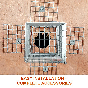 BKALEME One Way Squirrel Door Excluder, Humane Squirrels, Chipmunks Contactless Excluder, for Outdoor Spaces Like Attics, Chimneys - Includes Full Installation Kit