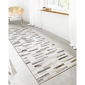 Loloi II Maddox Collection MAD-01 Ivory/Grey, Contemporary 7'-6" x 9'-6" Area Rug