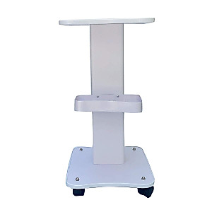 Cozyel Beauty Rolling Trolley Cart Equipment Mobile Salon Spa Service Instrument Hairdressing Storage Tray Iron Frame White