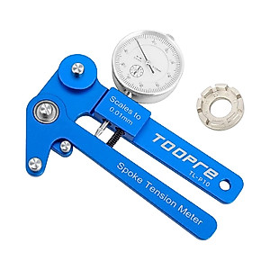Vaveren Bikes Tension Meter Spokes Calibration Tool Durable Road Bike Indicator Meter Mountain Bike Rim Adjustment Tensiometer Bike Aluminum Alloy, Mechanical Meter