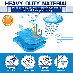 Wintcomfort U-Shaped Window Air Conditioner Winter Cover, Heavy Duty Air Conditioner Cover for Outdoor Units Protection, Waterproof & Windproof