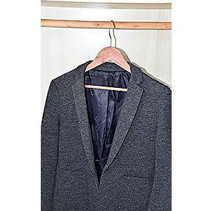 Wahdawn 4-Pack Cedar Coat Hanger /w Pants Bar, Finish Smooth Surface Well Dried Heavy Duty Cedarwood Suit Jacket Hanger, 50 Cedar Balls