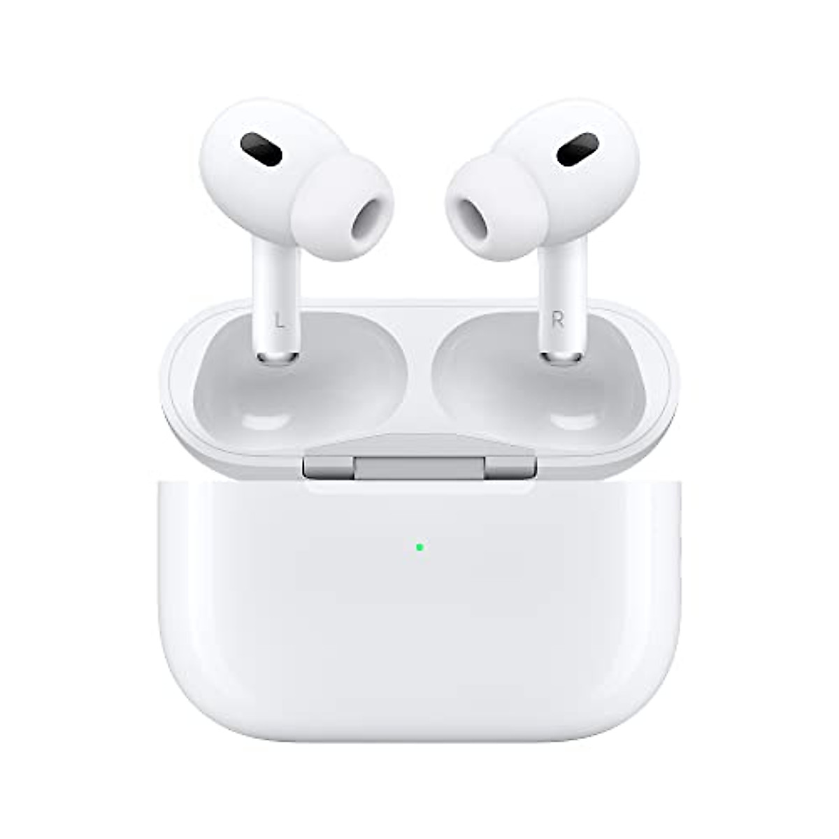 Apple AirPods Pro (2nd Generation) Wireless Earbuds, Up to 2X More Active Noise Cancelling, Adaptive Transparency, Personalized Spatial Audio, MagSafe Charging Case, Bluetooth Headphones for iPhone