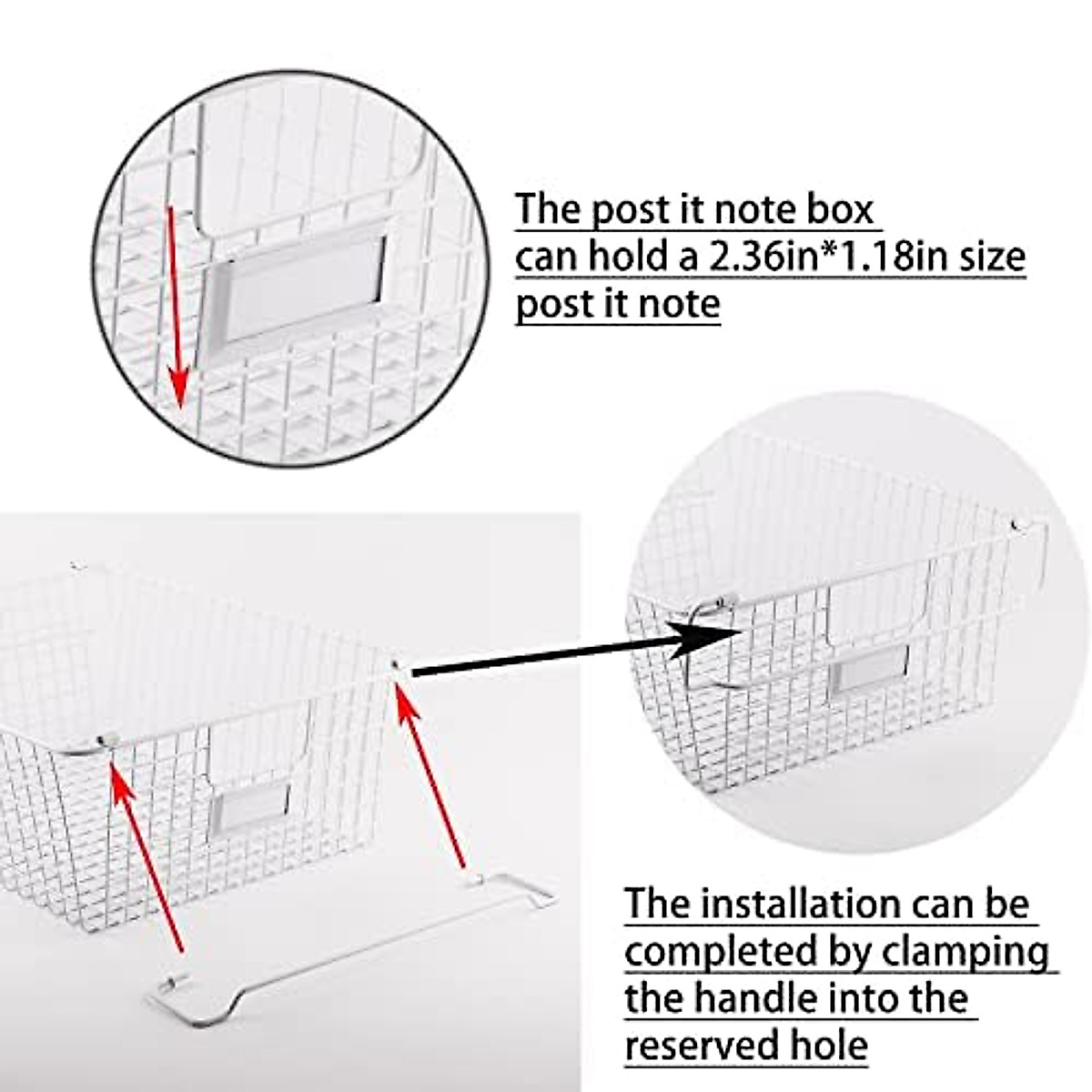 2 Pack Stackable Wire Storage Baskets With Handles,for Kitchen, Bathroom, Cabinets, Cupboards, Countertop - Freezer & Pantry Organizer Bins, for Snacks, Drinks, Potatoes, Onions, Meat XXL