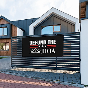 Defund The Hoa Party Banner Backdrop Banner For Holiday Sign Decorations Party Supplies