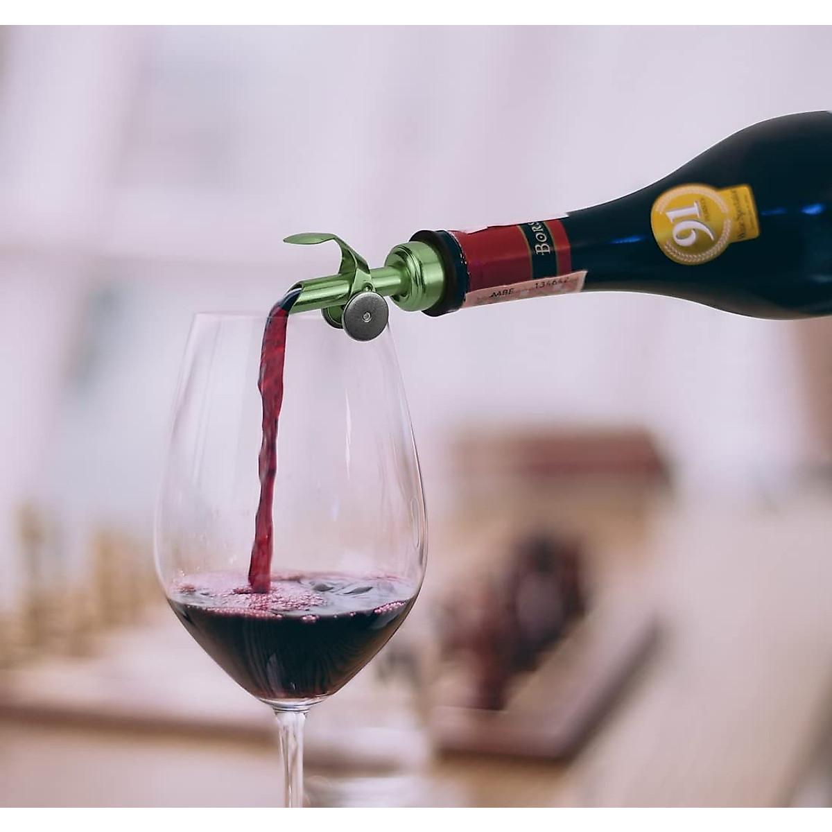 MEETSWEET 1PCS Stainless Steel Classic Wine Glide Pourer, Wine Pour, Hygienic Speed Pour Spouts, Wine Pourers for Wine Bottles(silver)