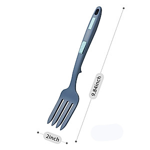 YMCSMGS Silicone Flexible Forks, Silicone Cooking Fork Heat Resistant Dishwasher, cooking in the kitchen or serving at the dinner table，Nonstick Blending Fork for Mix Ingredients (Light blue)