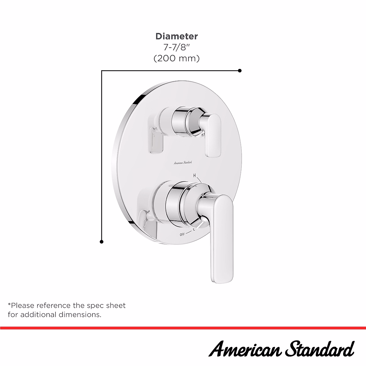 American Standard TU061740.002 Aspirations 2-Handle Pressure Balance Valve Trim Kit with Integrated Diverter, Chrome