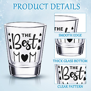 Nuanchu 12 Pieces Shot Glass 2 oz Clear Shot Glass Set Gift for Birthday Anniversary (Mom)