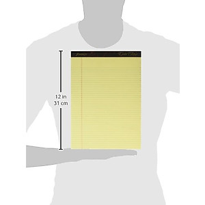 Esselte ESS20022 Ampad Gold Fibre Pads, 8 1/2 x 11 3/4, Canary, 50 Sheets (Pack of 12)