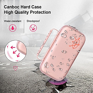 Canboc Case for Texas Instruments TI-Nspire CX II CAS/TI-Nspire CX II/TI-Nspire CX CAS Color Graphing Calculator, Mesh Bag fit Cables, Manual, Other Accessories, Rose Gold+Black