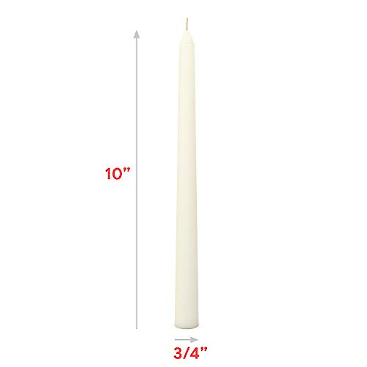 Simply Soson 10 inch Ivory Taper Candles 30 Pack | Ivory Candlesticks | Candle Sticks Bulk | Tapered Candles | Dripless Taper Candles | Long Candles Tall Candlesticks | Dinner Candles | Candles Sticks