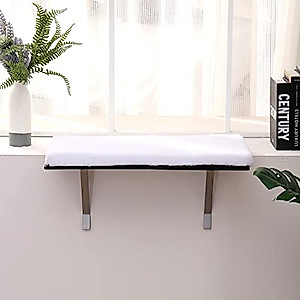 VIPACE Cat Window Perch, Cat Bed Shelf for Window Sill, Cat Window Hammock Seat for Indoor Cats, Cat Perch Window (White)